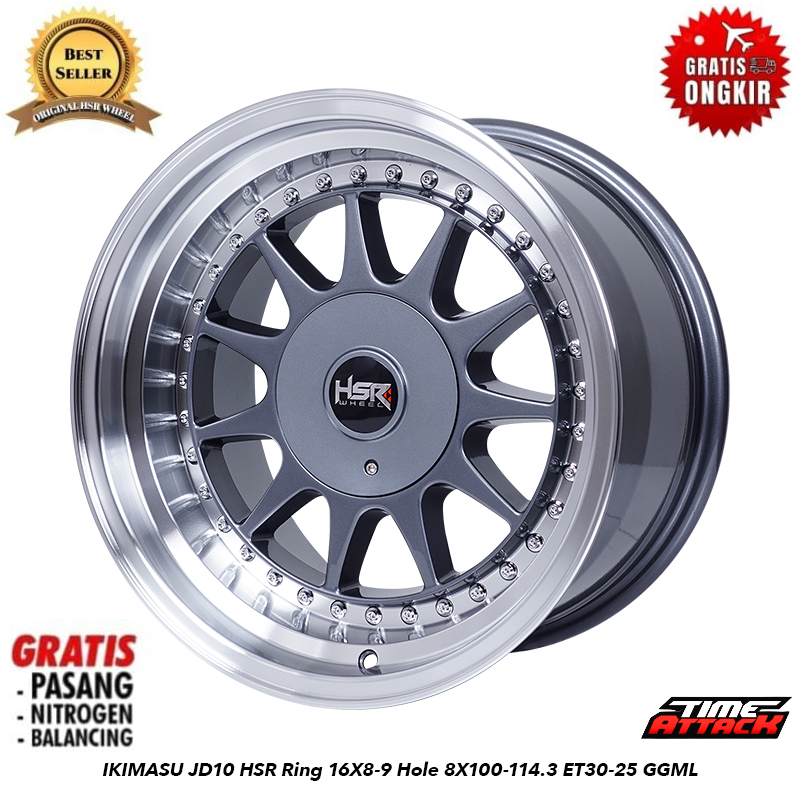 Jual Velg Mobil Hsr R16 Livina Avanza Fiesta March HSR WHEEL Tipe IKIMASU - TIME ATTACK BOGOR ...