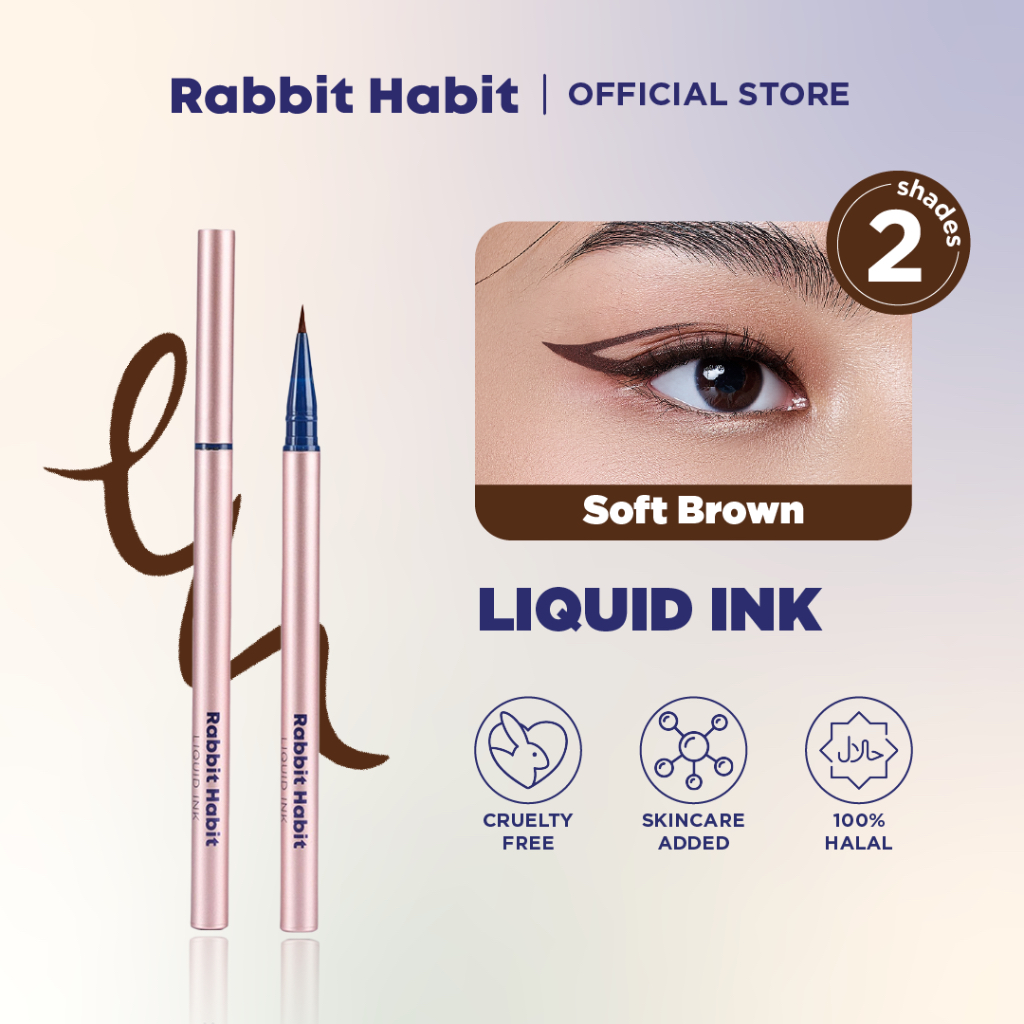Jual Rabbit Habit Eyeliner Liquid Ink #02 Soft Brown - Natural Look ...