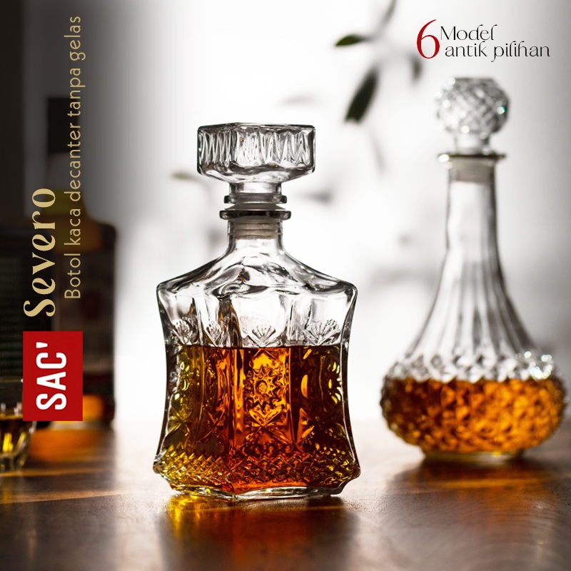 Jual 𝙎𝘼𝘾' SEVERO Whiskey Decanter Wine Bottle Botol Kaca Tempat ...