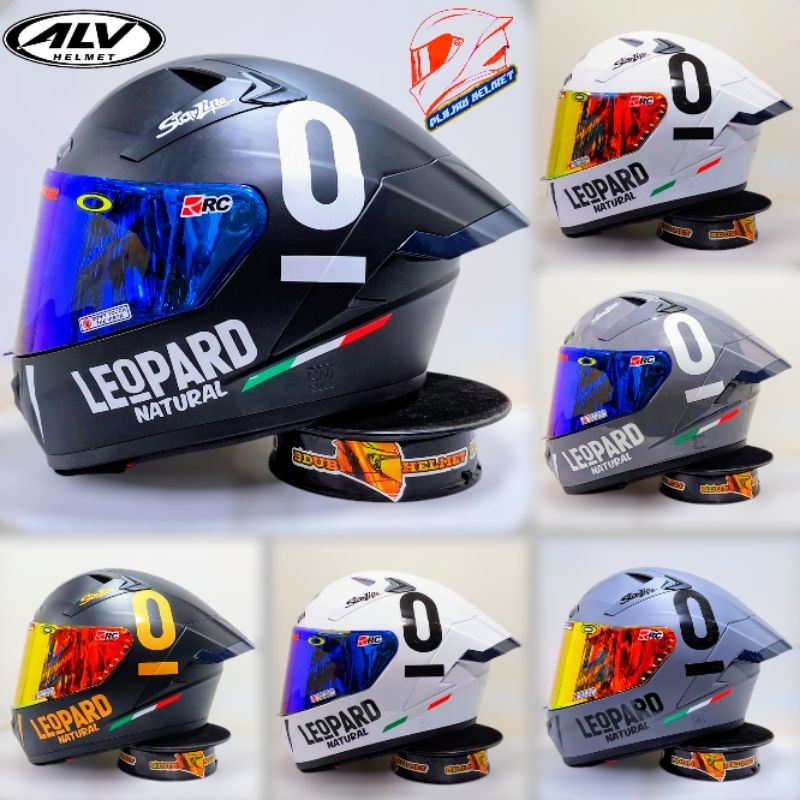 Jual Helm full face ALV Genesis black doff Paket Ganteng Leopard ...