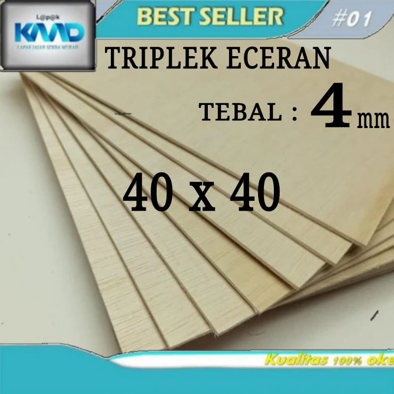 Jual 40x40 Triplek 4mm albasia eceran multiplek potongan | Shopee Indonesia