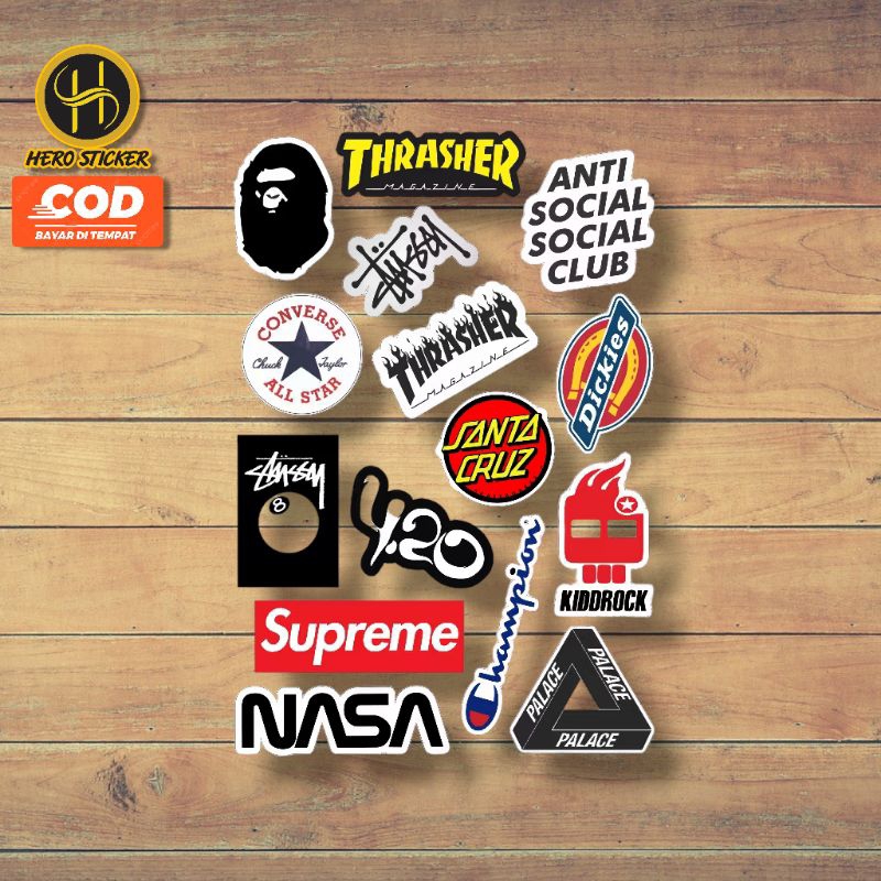 Jual STICKER STIKER BRAND 15PCS STIKER AESTHETIC AKSESORIS LAPTOP HP ...