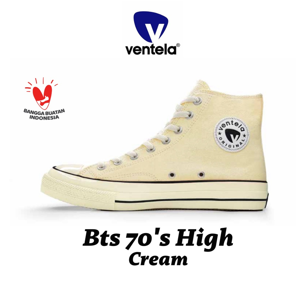 Jual Sepatu Ventela BTS 70’S High Cream Original | Shopee Indonesia