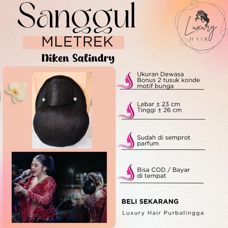 Jual sanggul sinden mletrek niken salindry | Shopee Indonesia