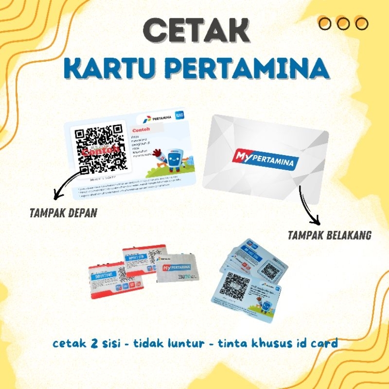 Jual KARTU PERTAMINA BARCODE ID CARD CETAK KARTU | Shopee Indonesia