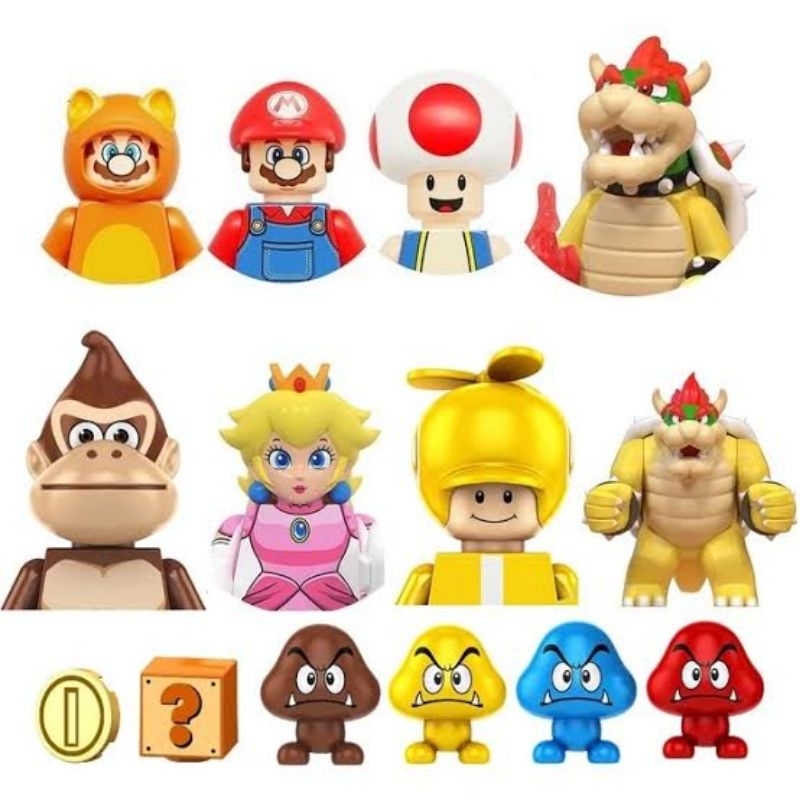 Jual mf mario bros mini figure luigi jamur NO DUS minifigure peach ...