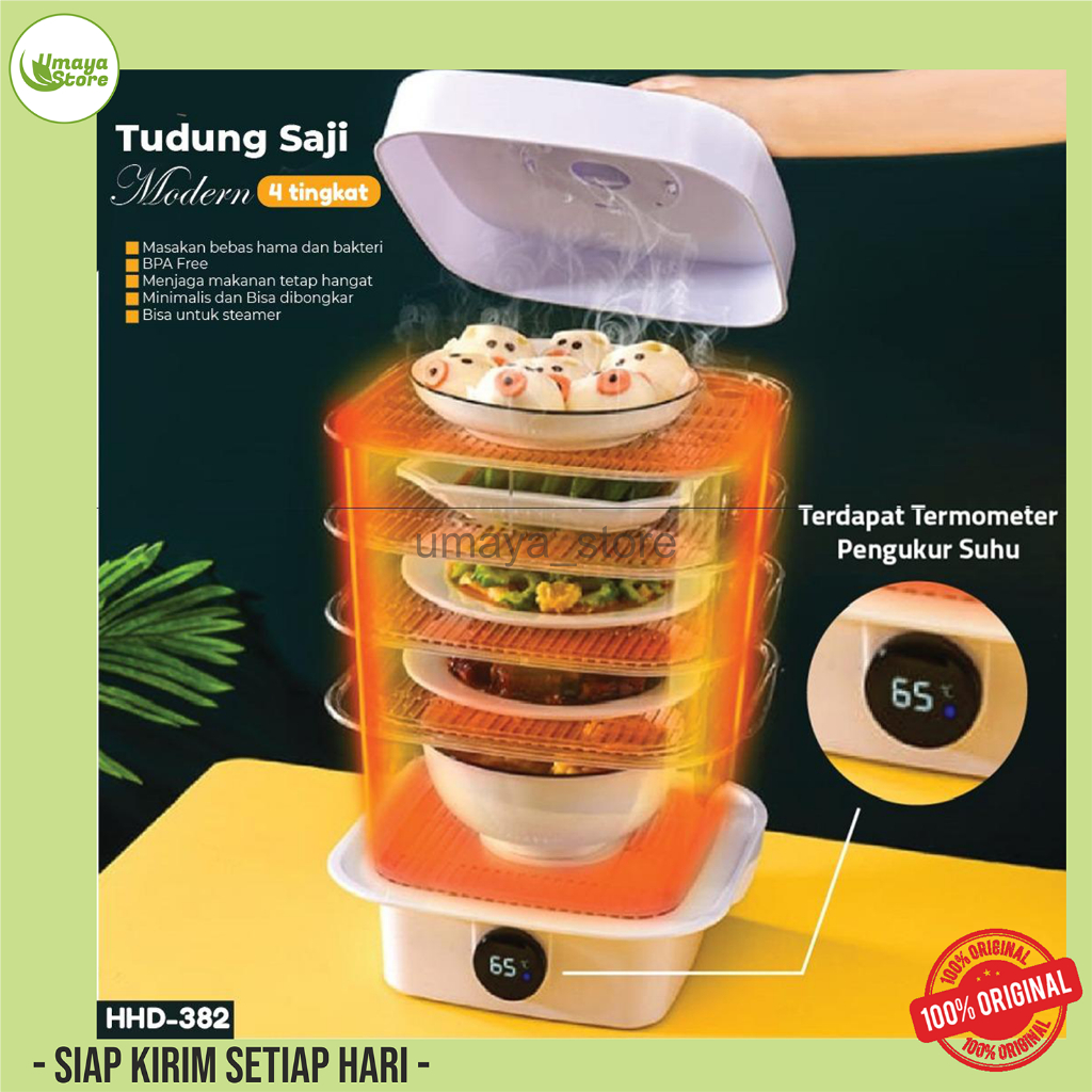 Jual rak makanan susun Tudung saji makanan 3 susun 4 susun modern ...