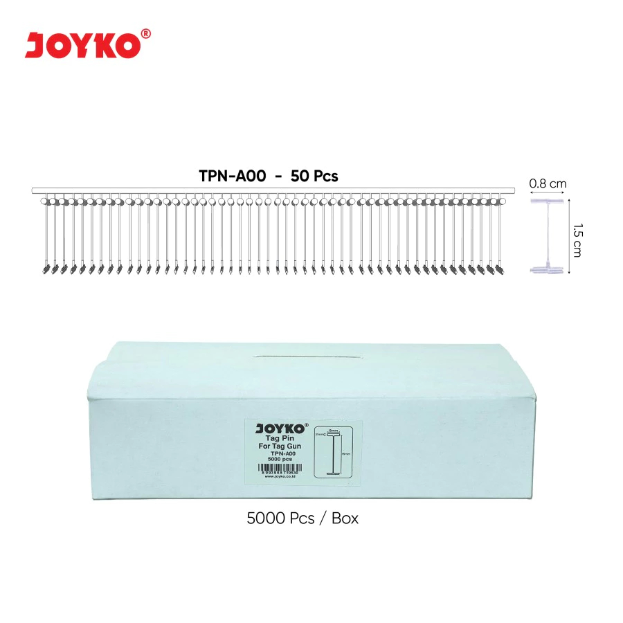 Jual 1 BOX Tag Pin Isi Refill Tag Gun Joyko TPN-A00 15mm | Shopee Indonesia
