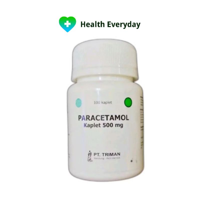 Jual Paracetamol Kaplet 500mg Triman 100s/Botol | Shopee Indonesia