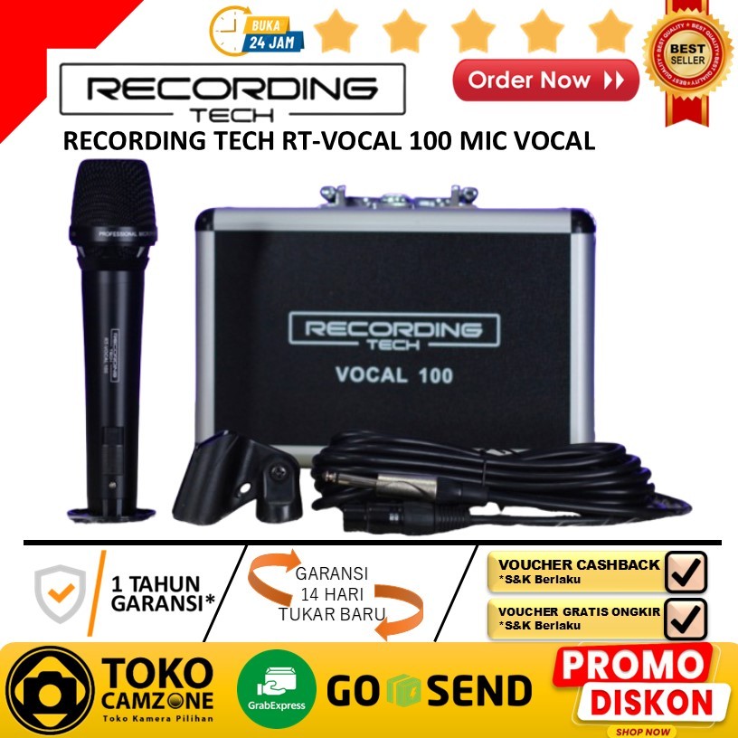 Jual Recording Tech RT-Vocal 100 Mic Vocal Dynamic Microphone | Shopee ...
