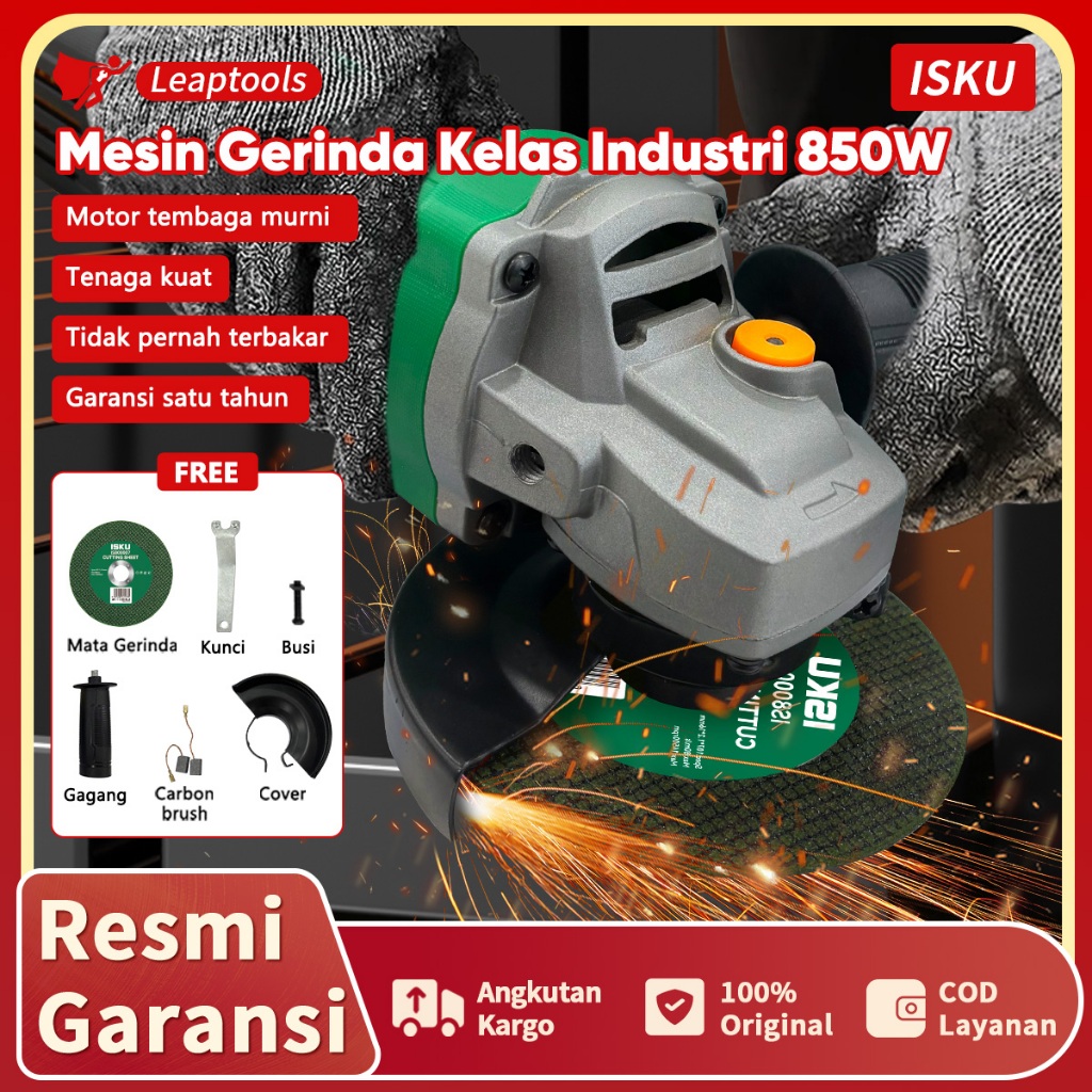 Jual ISKU mesin gerinda tangan 850w angle grinder multifunction/hand ...