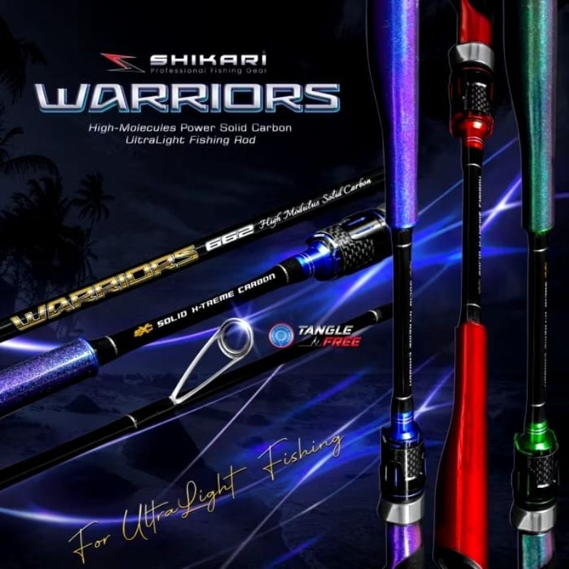 Jual JORAN SPINING UL SHIKARI WARRIORS SOLID CARBON 2-6 LB PANJANG 198 ...