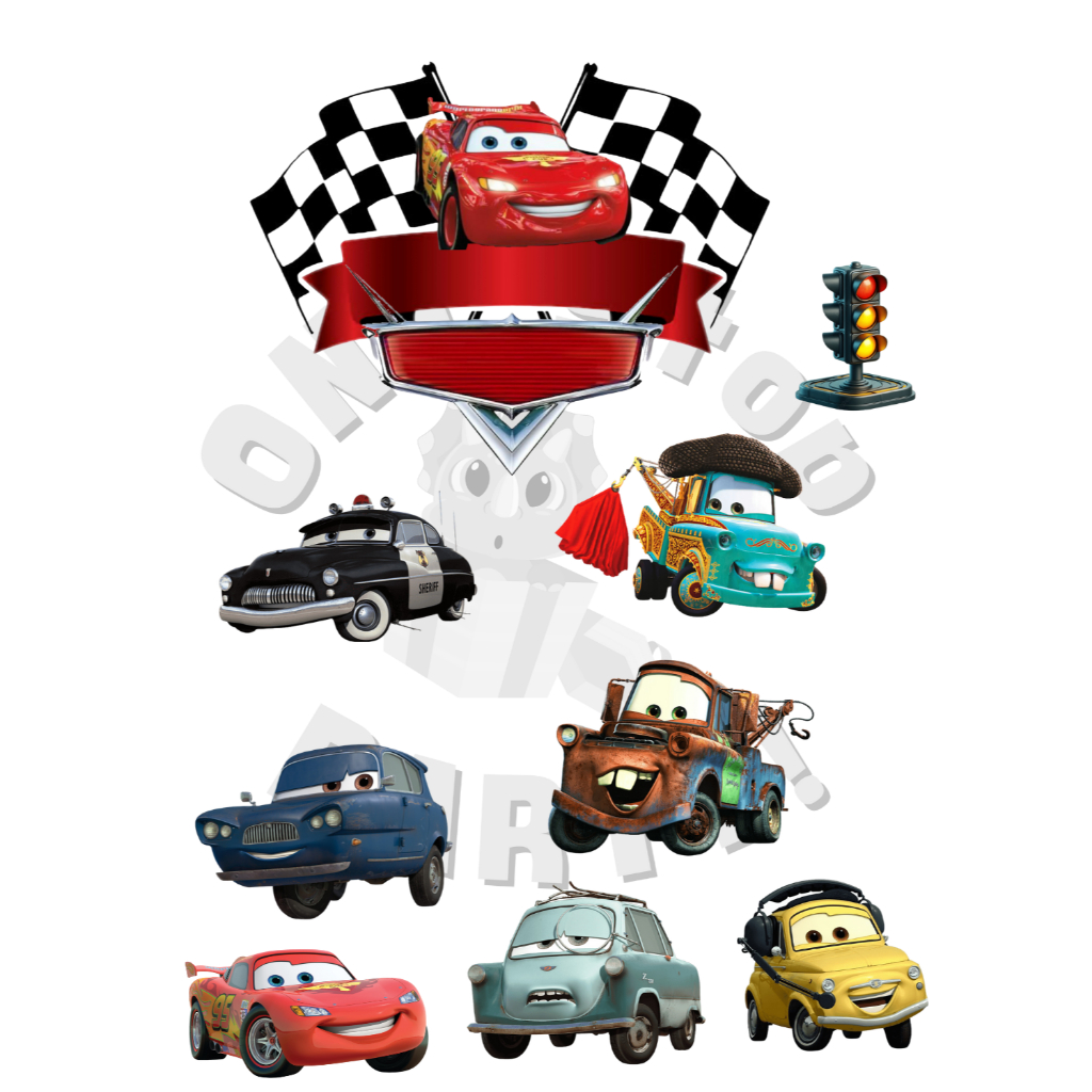 Jual TOPPER CAKE - CARS cake topper toper birthday set topper cake ...