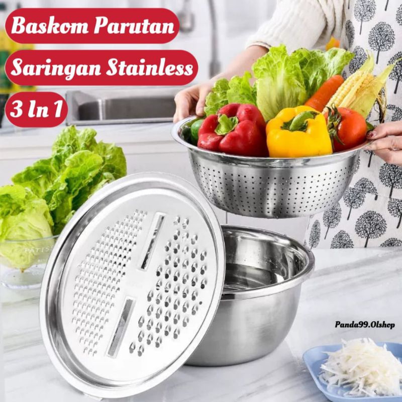 Jual Baskom Parutan Saringan Serbaguna / Tirisan Baskom Cuci Sayur ...