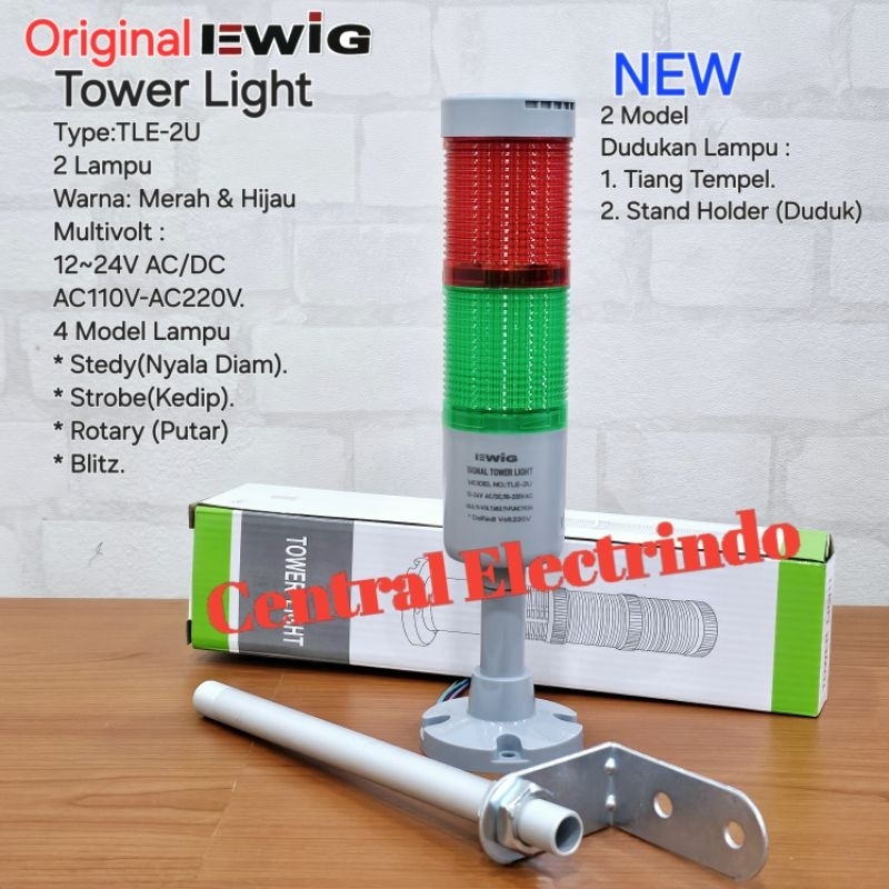 Jual Tower Light/Signal Tower/Lampu Menara EWIG Multivolt & Model TLE ...