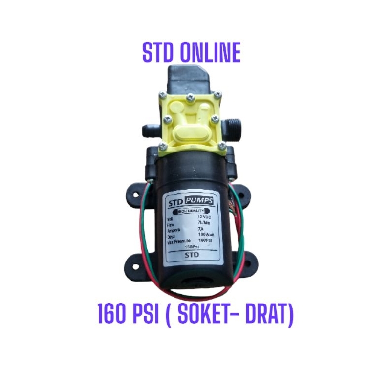 Jual Pompa steam ( soket drat )dc 12v 160 psi pump assy otomatis ...
