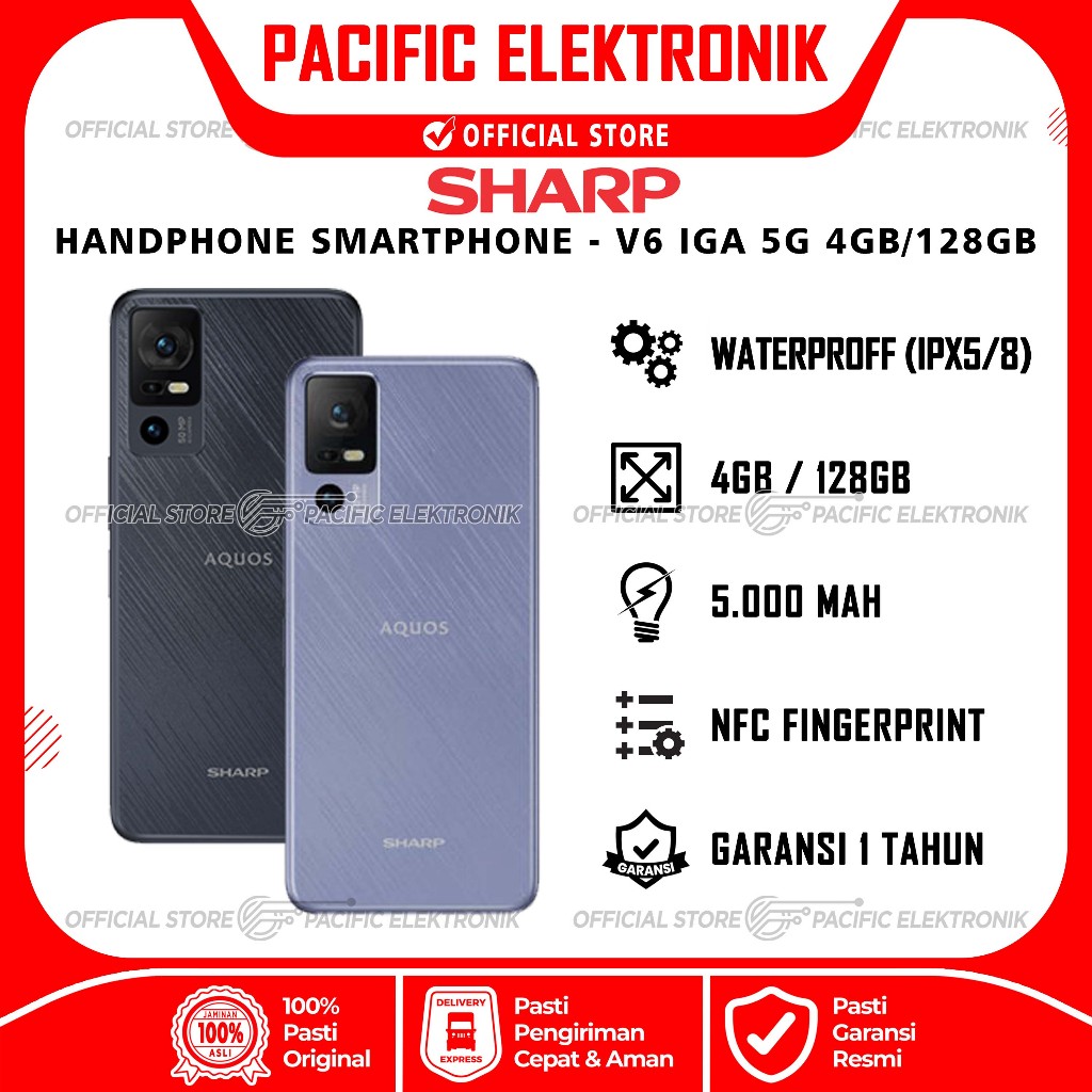 Jual Handphone Smartphone SHARP AQUOS V6 IGA 5G RAM4GB / ROM128GB ...