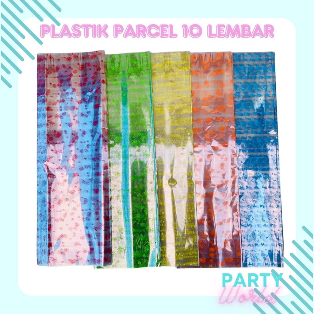 Jual Plastik Parcel Motif Lembaran Isi 10 Lembar Plastik Bingkisan ...