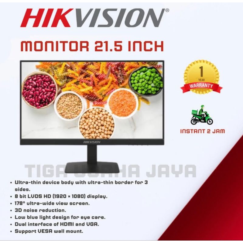 Jual DS-D5022F2-1V2S HIKVISION MONITOR 22 INCH FHD ULTRA THIN WITH SPEAKER | Shopee Indonesia