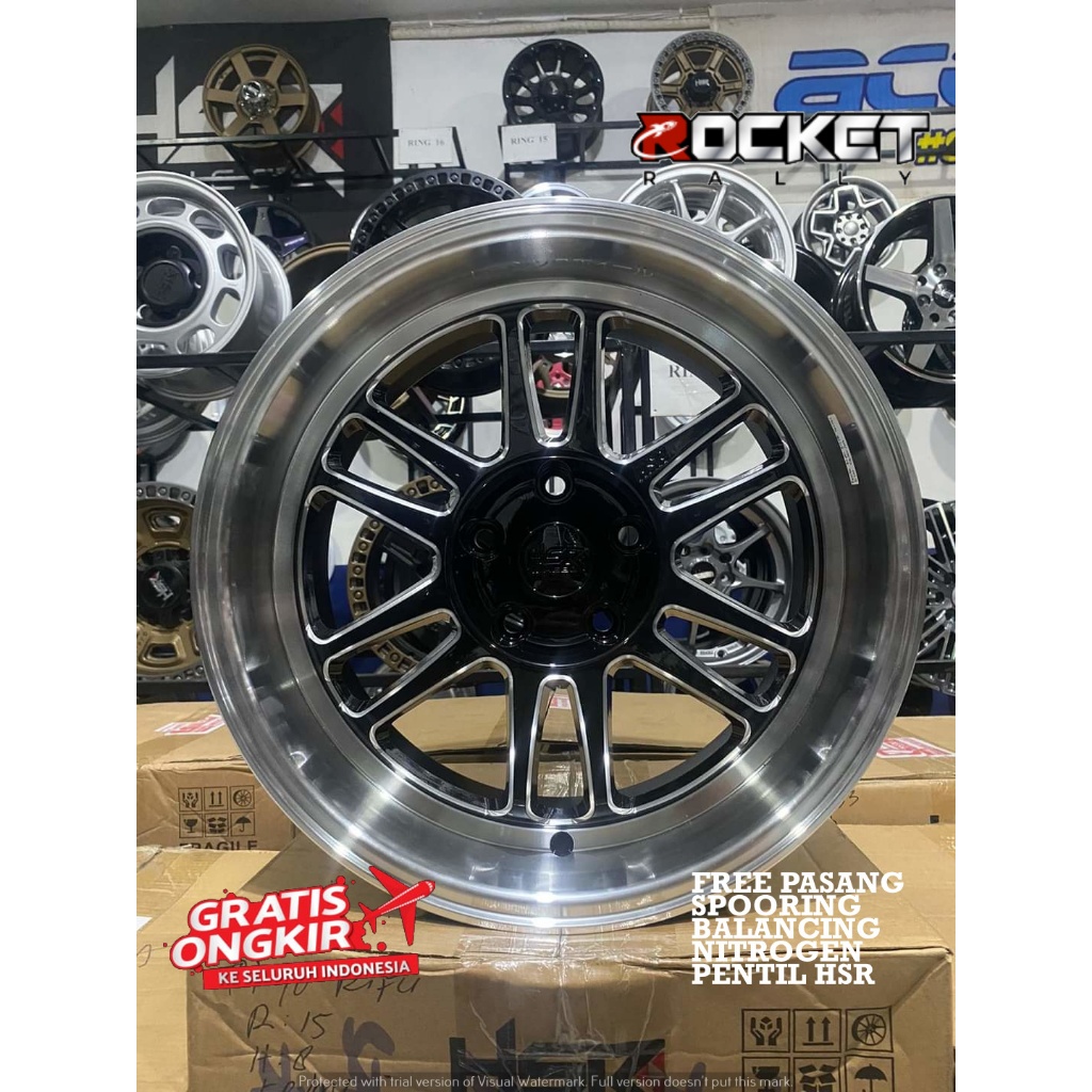 Jual Velg Mobil Racing Ring 17 HSR BLY01 Baut 5X114,3 Buat mobil Innova HRV Xpander Terios Rush ...