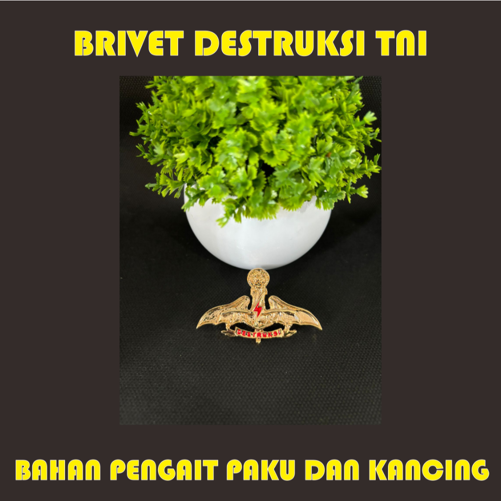 Jual brevet wing pin destruksi pdh tni ad bahan logam berkualitas ...