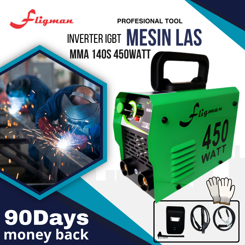 Jual Fligman Mesin Las Listrik Inverter Mma Portable 140s Mini 450 Watt | Shopee Indonesia