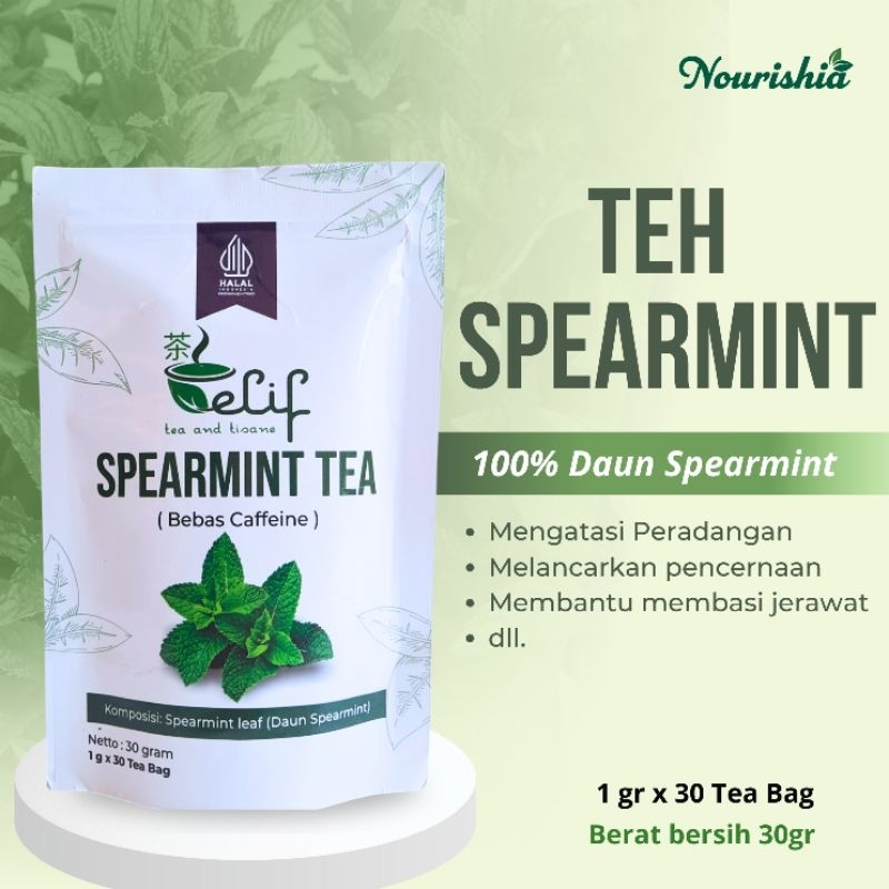 Jual Spearmint leaf tea 30 tea bags teh spearmint 30 kantong kemasan baru | Shopee Indonesia