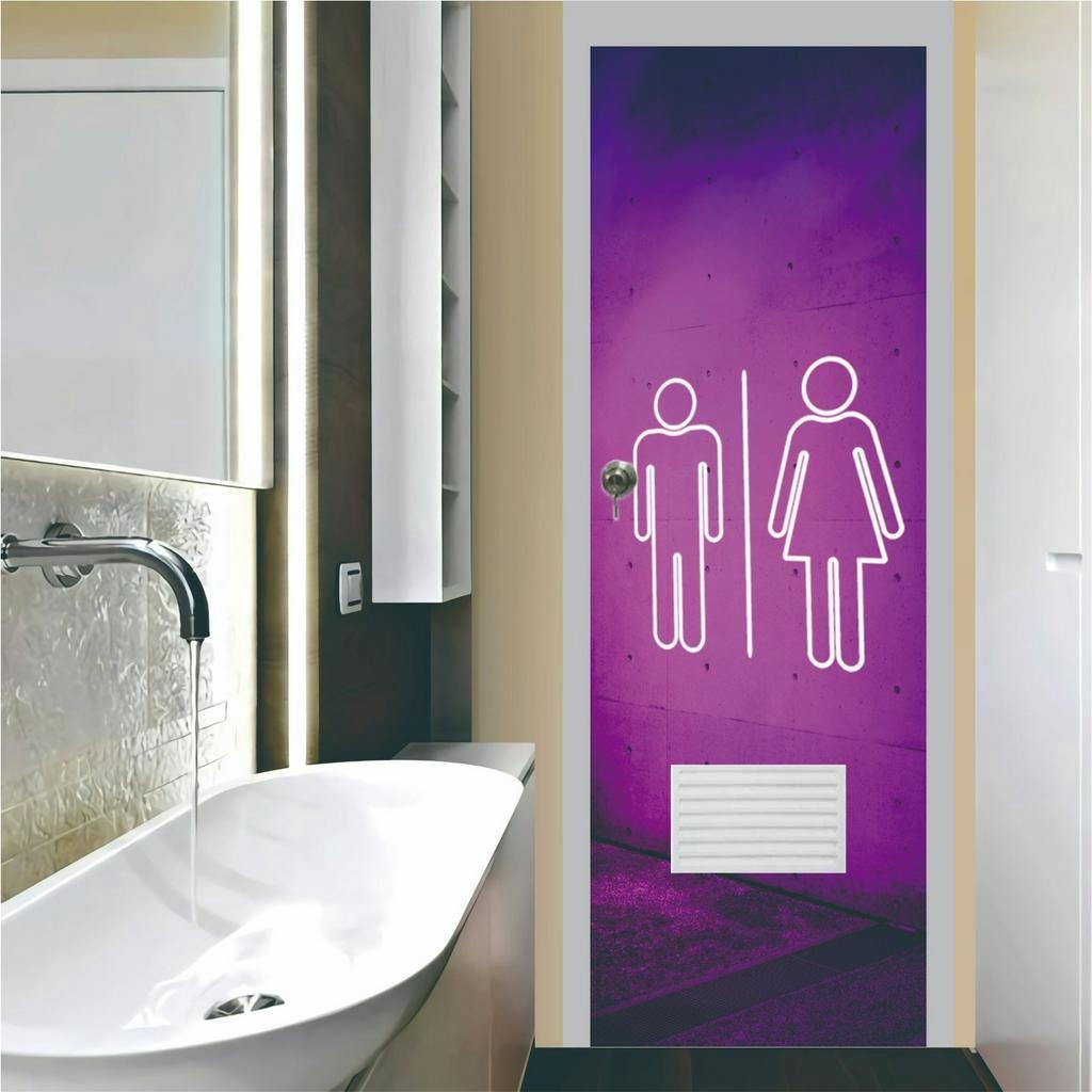 Jual STIKER Pintu Kamar Mandi Motif Aesthetic Sticker Minimalis ...