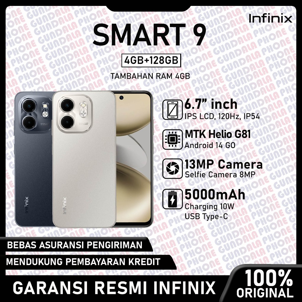 Jual Infinix Smart 9 4/128GB X6532 Mediatek Helio G81 - Garansi resmi ...
