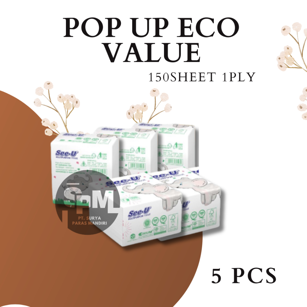 Jual Tissue Meja 5pcs See-U 150 sheet tisue murah tissue Pop Up ...