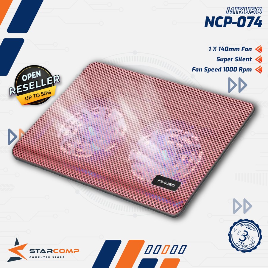 Jual Cooler Pad Mikuso NCP-074 Hurricane-2 Notebook Cooling Pad | Shopee Indonesia