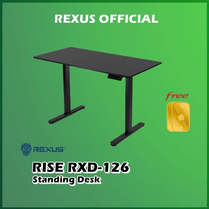 Jual Rexus Rise-126 RXD-126 Standing Desk Electric Meja Kantor Gaming ...