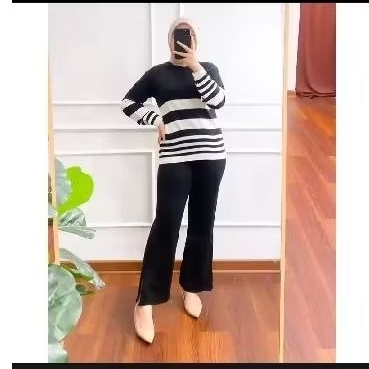 Jual Baju One Set Wanita Rajut Knit Kekinian Premium | Shopee Indonesia