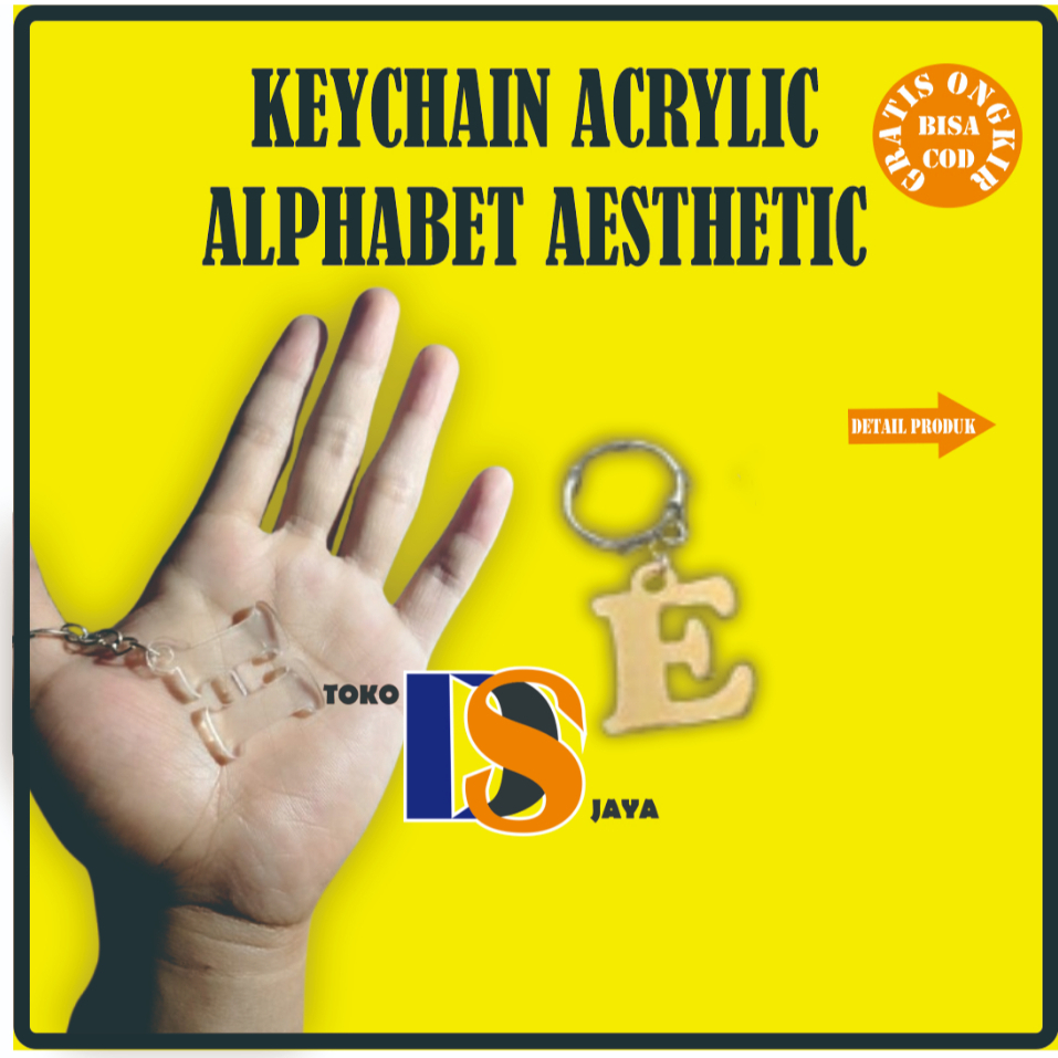 Jual SOUVENIR GANTUNGAN KUNCI AKRILIK HURUF INISIAL ALPHABET KEYCHAIN ...
