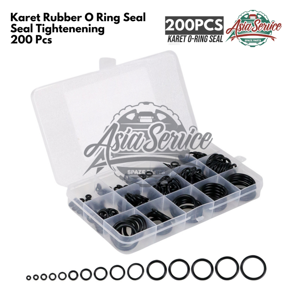 Jual Karet Rubber O Ring Seal Tightening Multifungsi With Box Black 200 PCS | Shopee Indonesia
