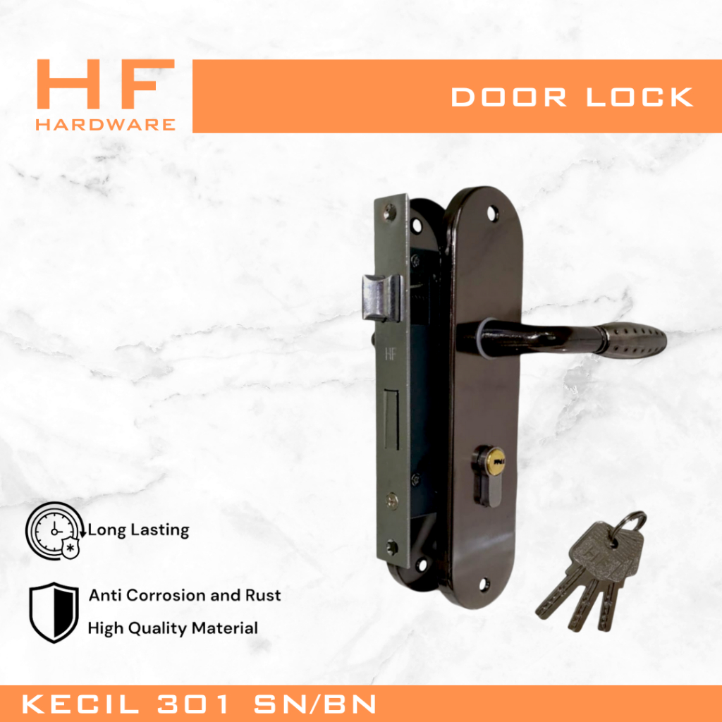 Jual HF HARDWARE Tanggung 20cm 50X SN CP SN BN Kunci Pintu Handel Kotak ...