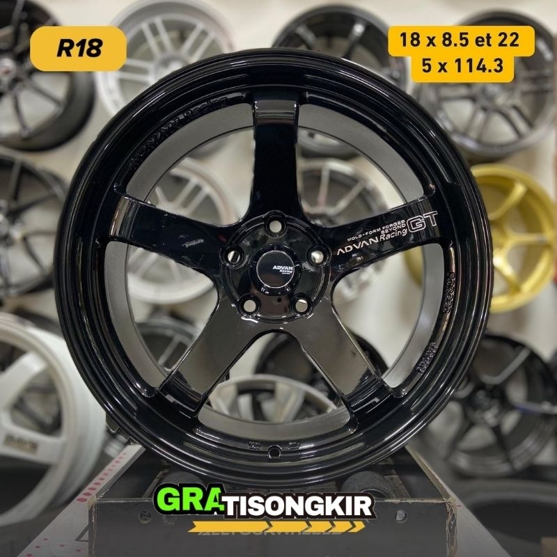 Jual velg mobil racing R18 ADVAN GT LEBAR 8,5 velg mobil ring 18 velg racing mobil import ...