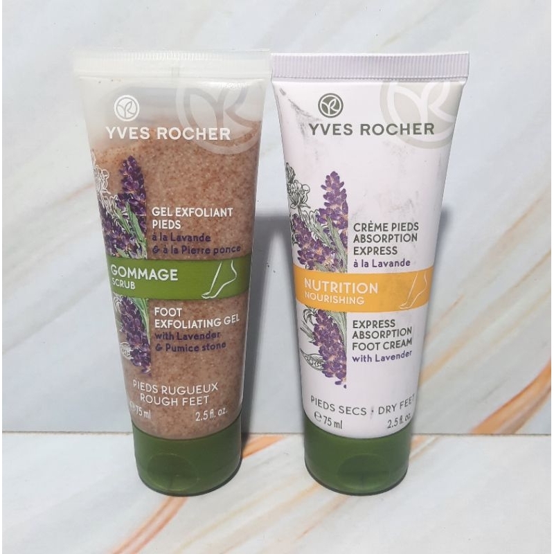 Jual Yves Rocher Foot Cream & Foot Scrub Lavender 75ml | Shopee Indonesia