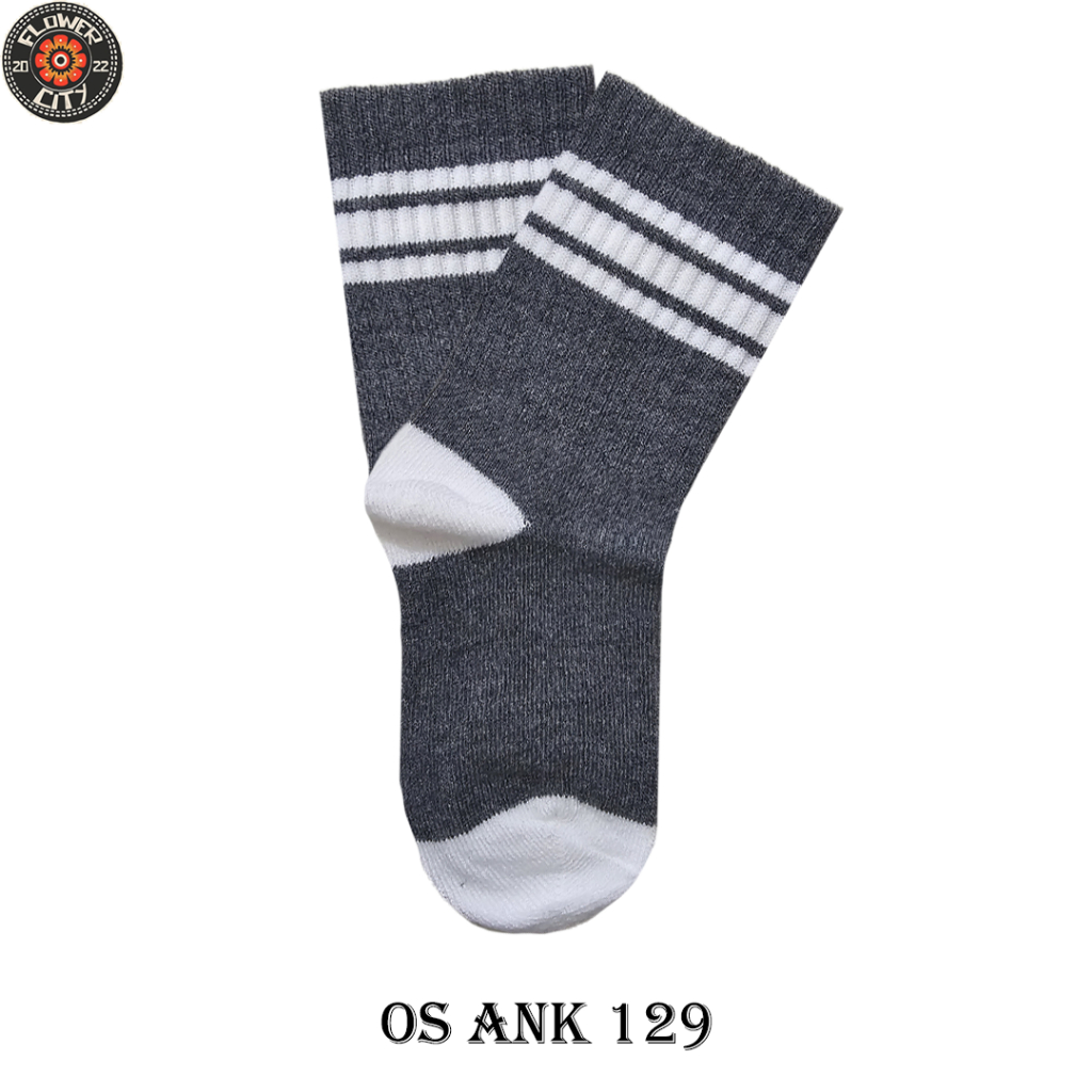 Jual Kaos Kaki Anak - Kaos Kaki Oldschool Anak Motif Abu Stripe Putih ...