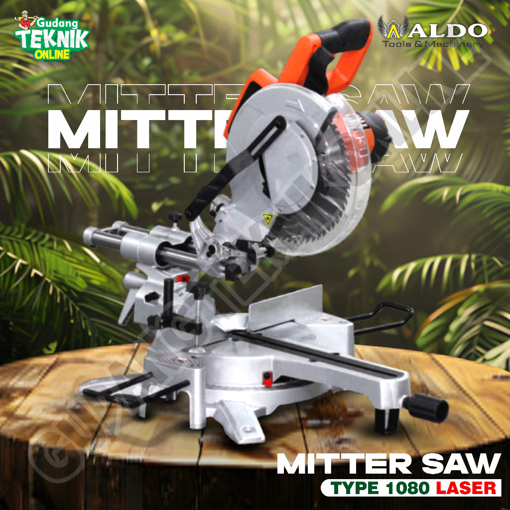 Jual MITTER SAW ALDO 1080 Sliding Laser 10 Inch / Mesin Gergaji Potong Alumunium Mittersaw ALDO ...