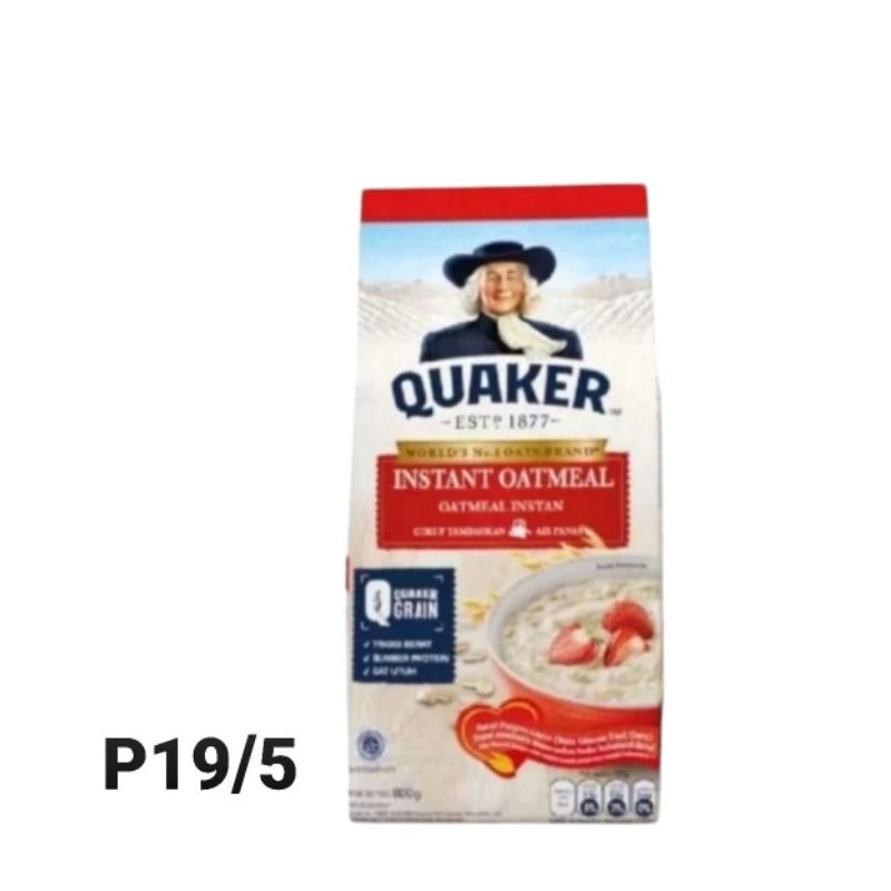 Jual Quaker Instant Oatmeal (P19/5) 800grm. 1Pack Isi 2pcs | Shopee Indonesia