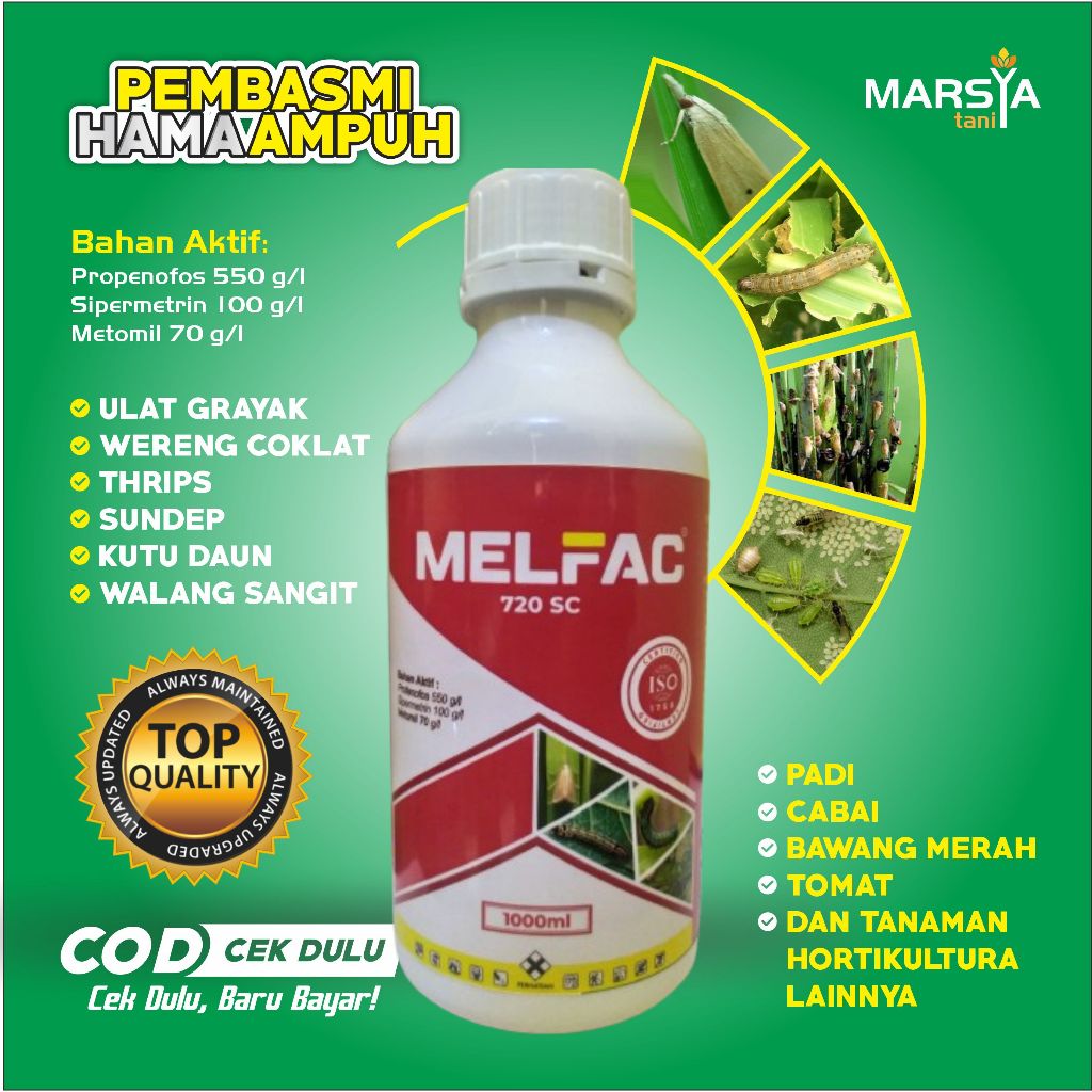 Jual MELFAC 720 SC INSEKTISIDA PROPENOFOS/SIPERMETRIN/METOMIL UNTUK ...
