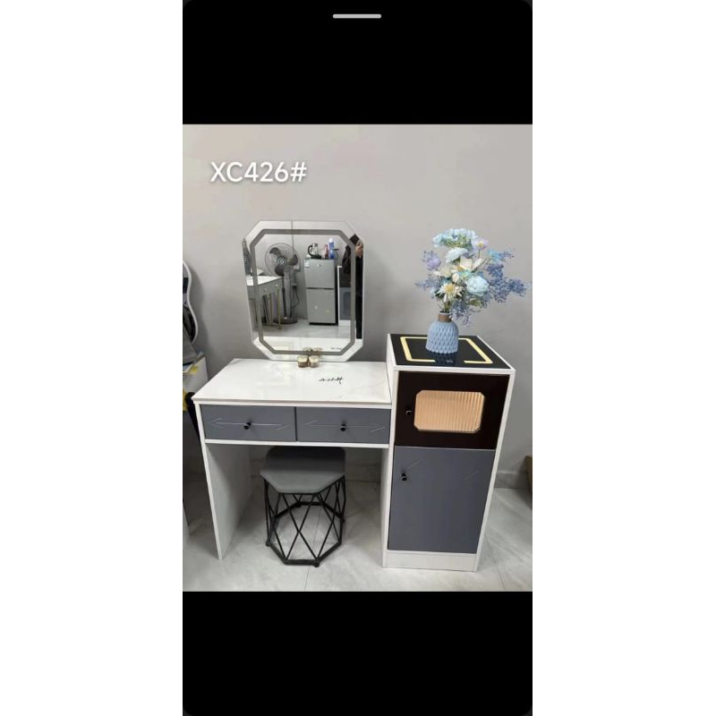 Jual Meja Rias Lampu LED + Bisa Charger Hp - Meja Rias Minimalis ...