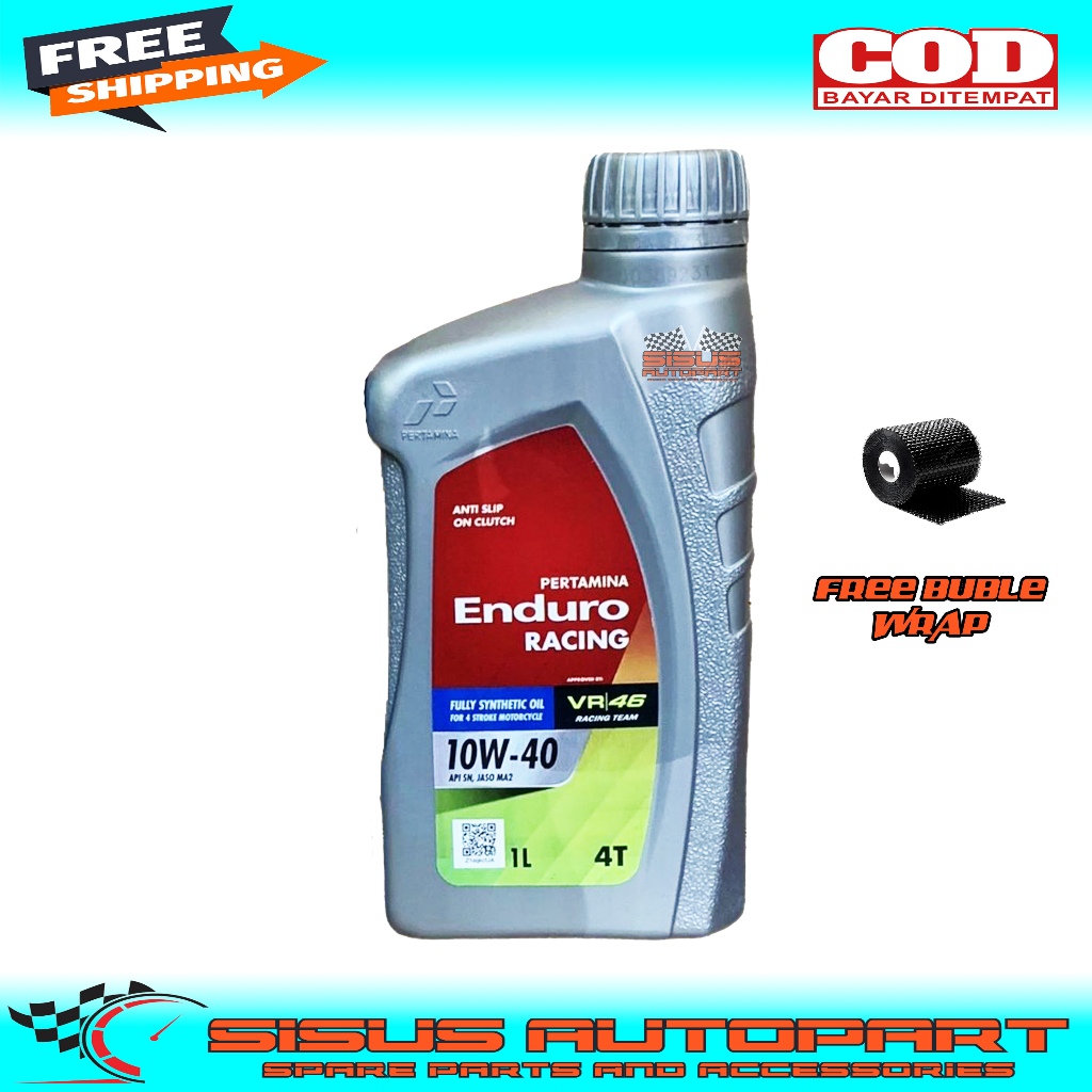 Jual OLI ENDURO RACING 1L / PERTAMINA ENDURO 4T RACING 10W/40 / OLI ...