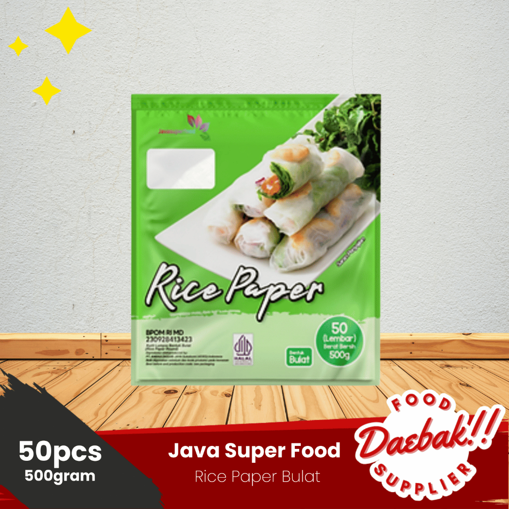 Jual Java Superfood Rice Paper Bulat | Circle Rice Paper | Kulit Lumpia ...