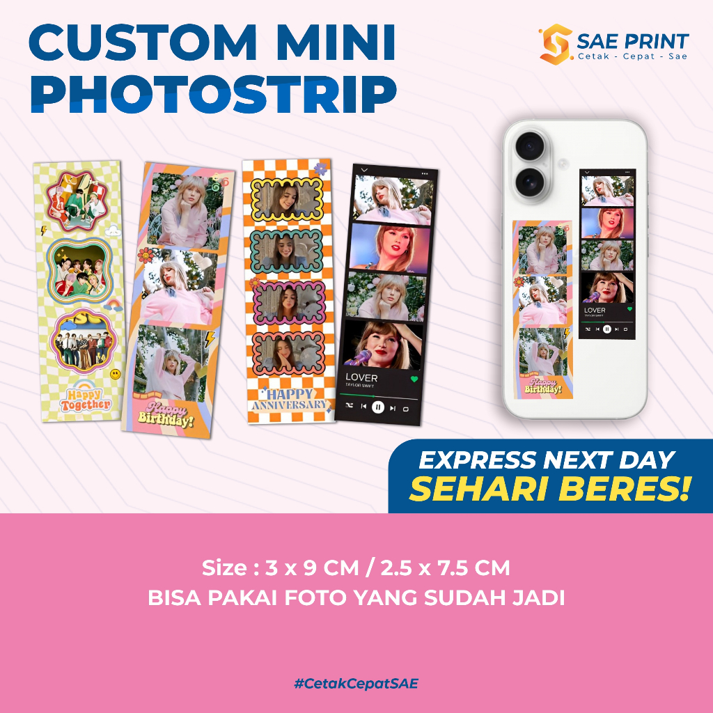 Jual SAE PRINT PHOTOSTRIP MINI CUSTOM | PHOTOSTRIP HP | CETAK FOTO ...