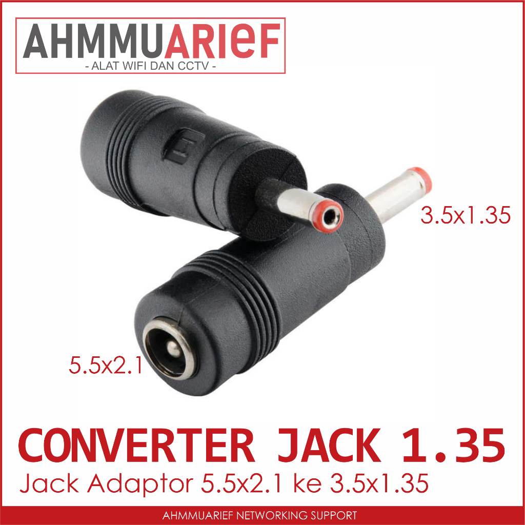 Jual CONVERTER SAMBUNGAN ADAPTOR ADAPTER JACK DC UKURAN 5.5MM X 2.1MM ...