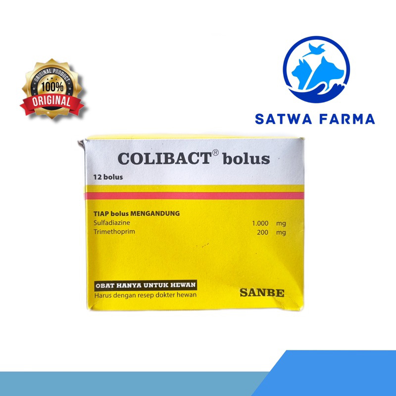 Jual COLIBACT BOLUS 1 BOX ISI 12 BOLUS Obat Infeksi Pernafasan ...