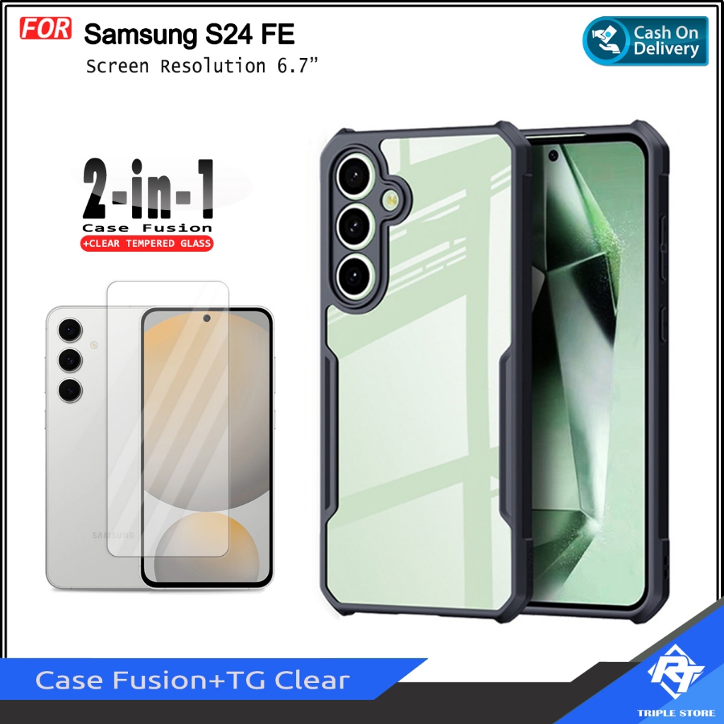 Jual PAKET HEBAT 2in1 Case Samsung S24 FE M55 5G M15 5G Free Clear ...