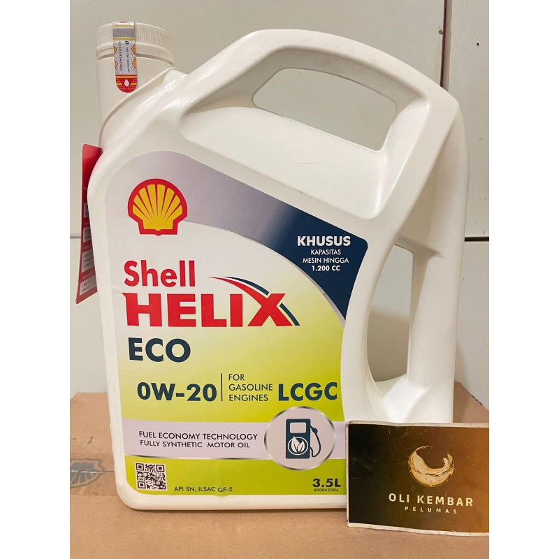 Jual Oli Shell Helix ECO 0W-20 3.5L Original Barcode | Shopee Indonesia